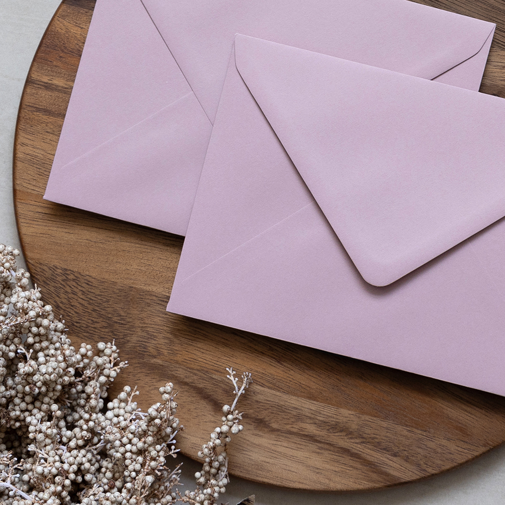 Dusky Pink Envelopes | C7, C6, 5x7", C5, Square | DIY